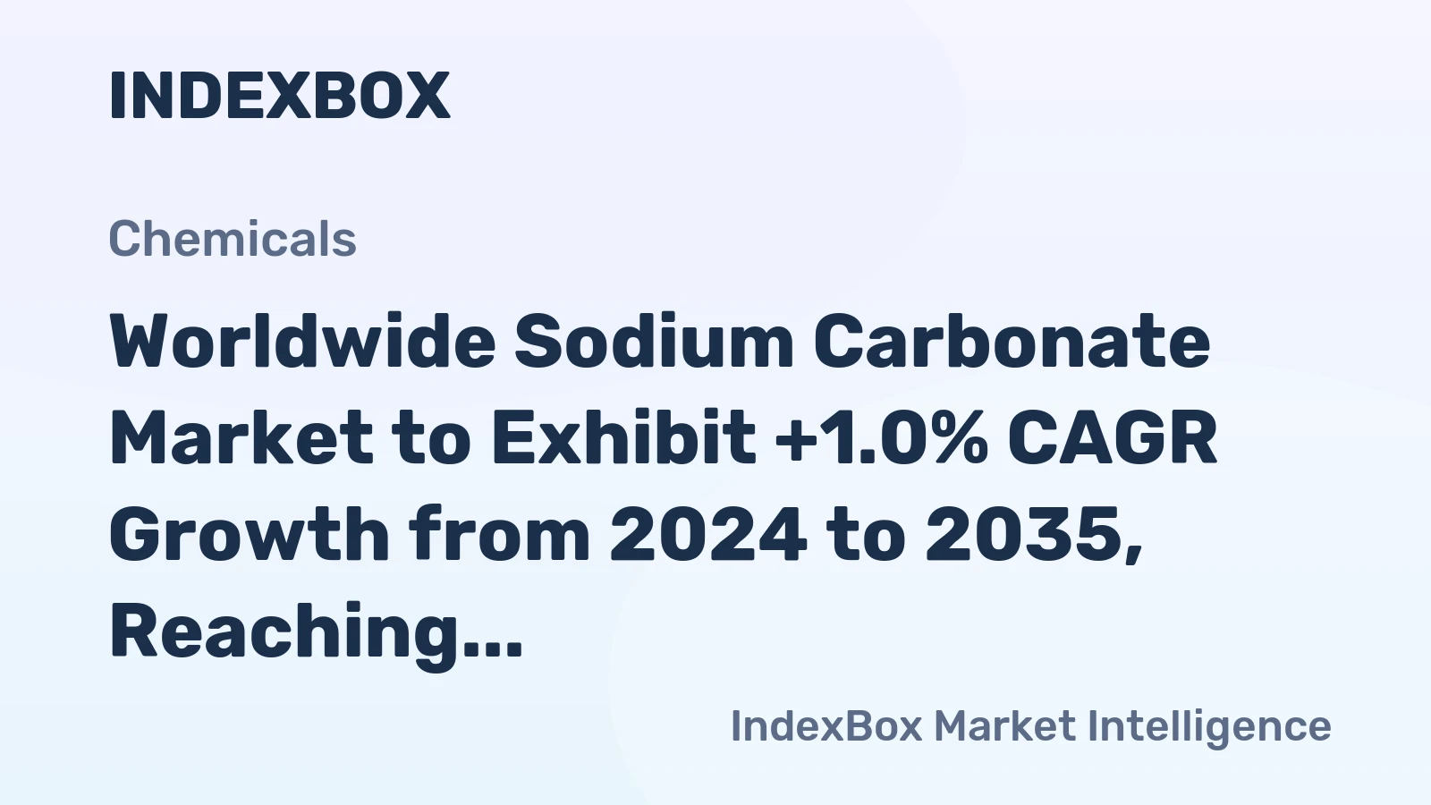 Worldwide Sodium Carbonate Market to Exhibit +1.0% CAGR Growth from 2024 to 2035, Reaching 74M Tons