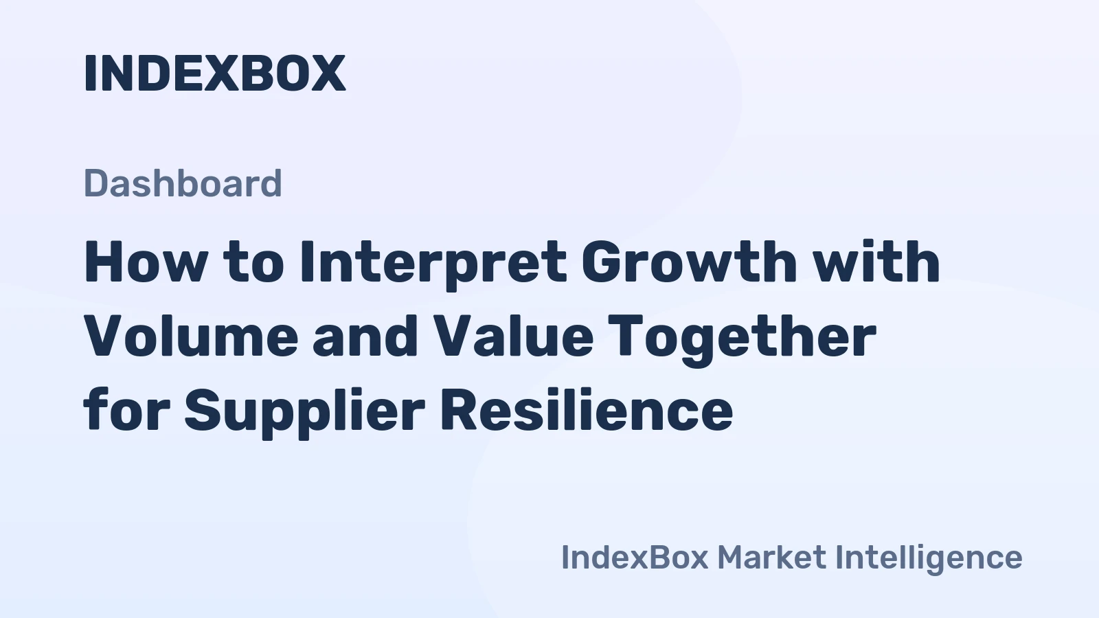 How to Interpret Growth with Volume and Value Together for Supplier Resilience