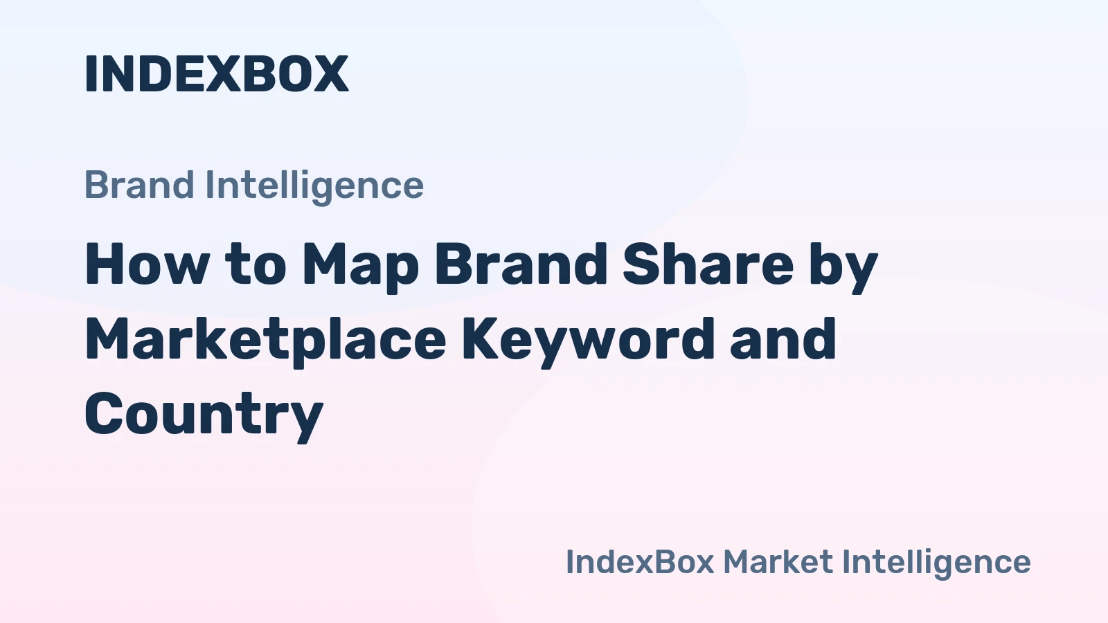How to Map Brand Share by Marketplace Keyword and Country