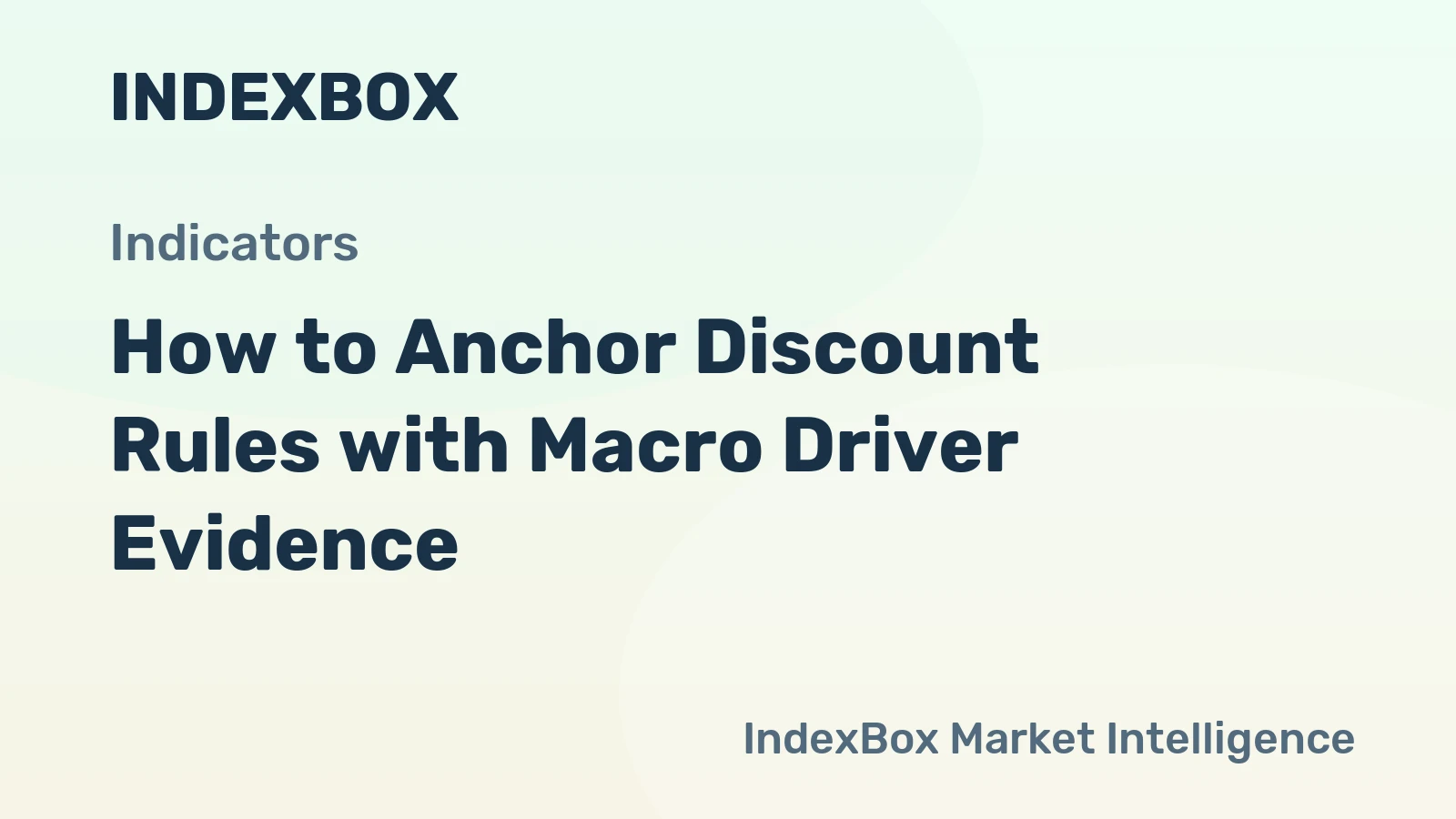 How to Anchor Discount Rules with Macro Driver Evidence
