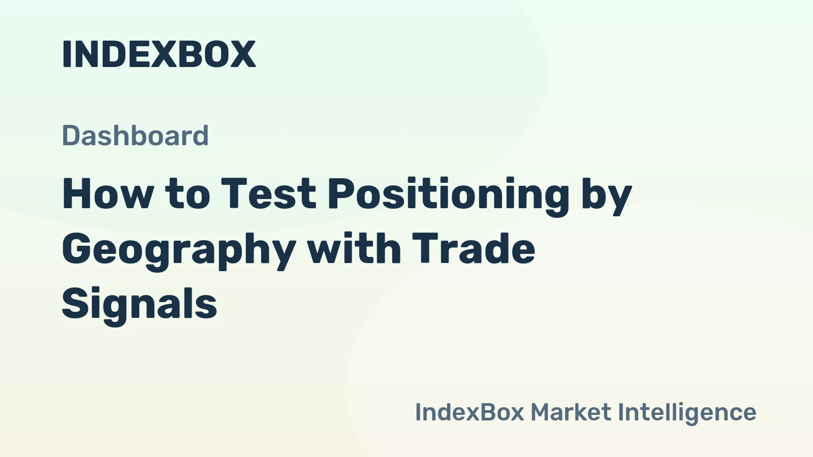 How to Test Positioning by Geography with Trade Signals