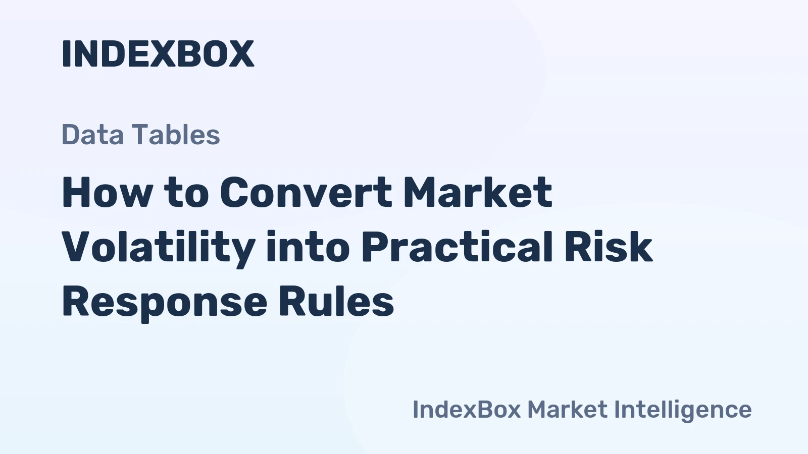 How to Convert Market Volatility into Practical Risk Response Rules