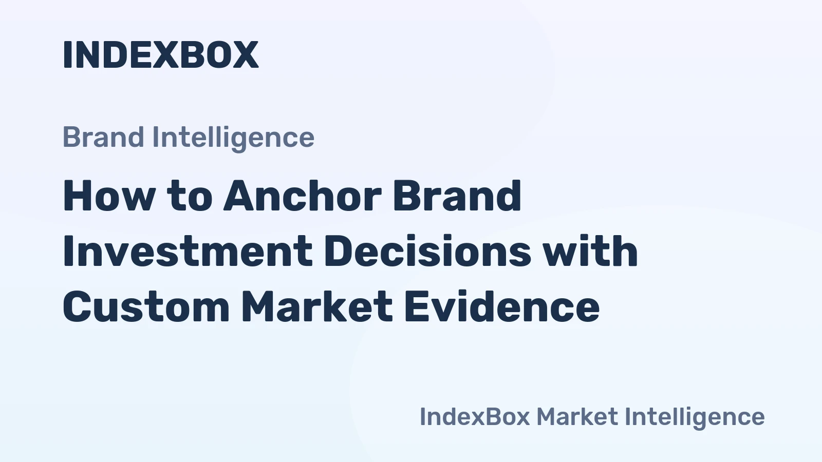 How to Anchor Brand Investment Decisions with Custom Market Evidence