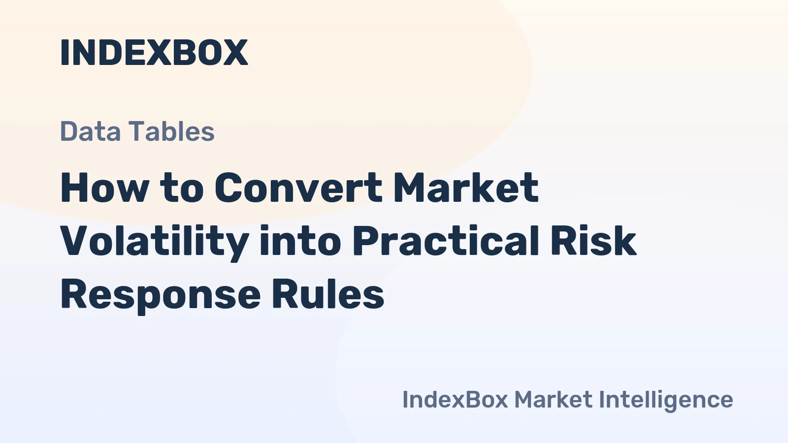 How to Convert Market Volatility into Practical Risk Response Rules