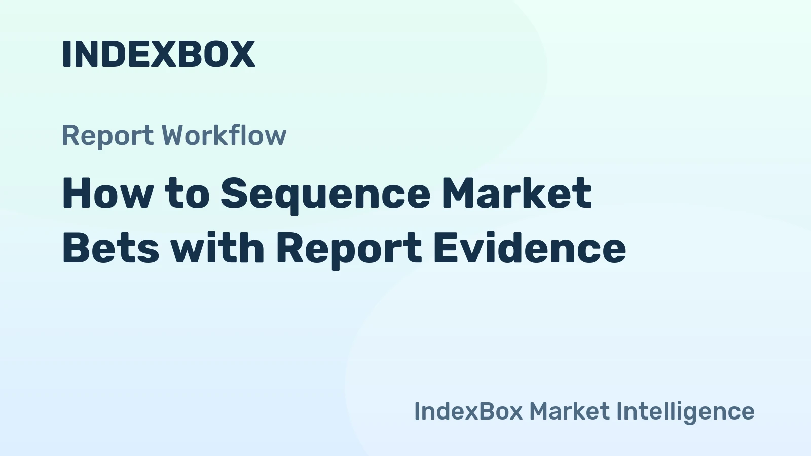 How to Sequence Market Bets with Report Evidence