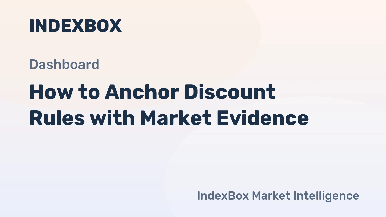 How to Anchor Discount Rules with Market Evidence