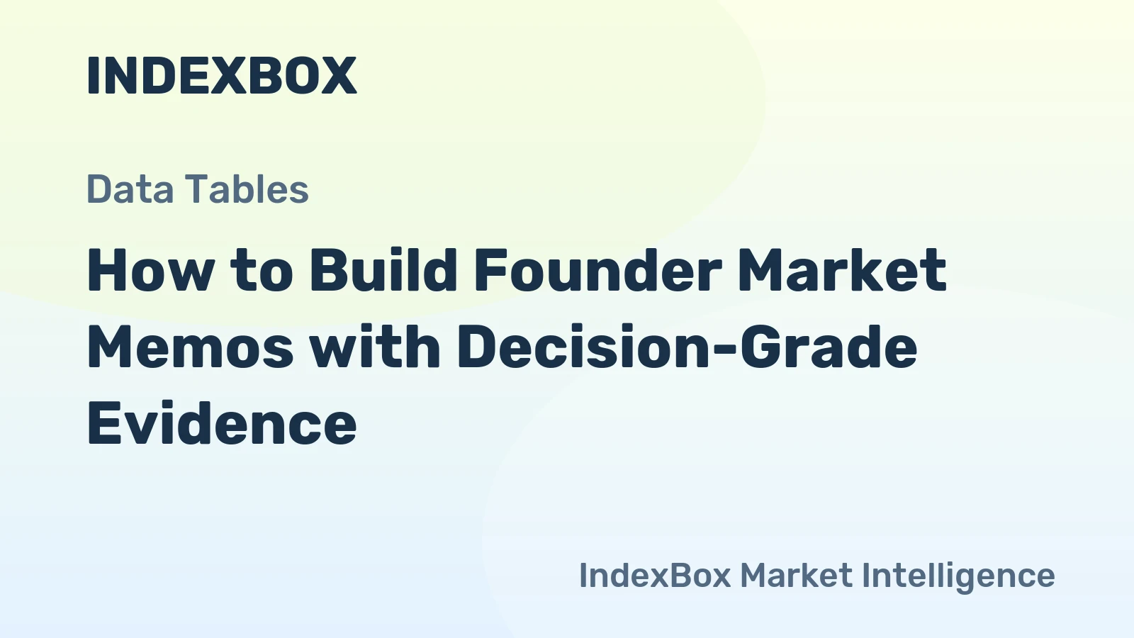 How to Build Founder Market Memos with Decision-Grade Evidence