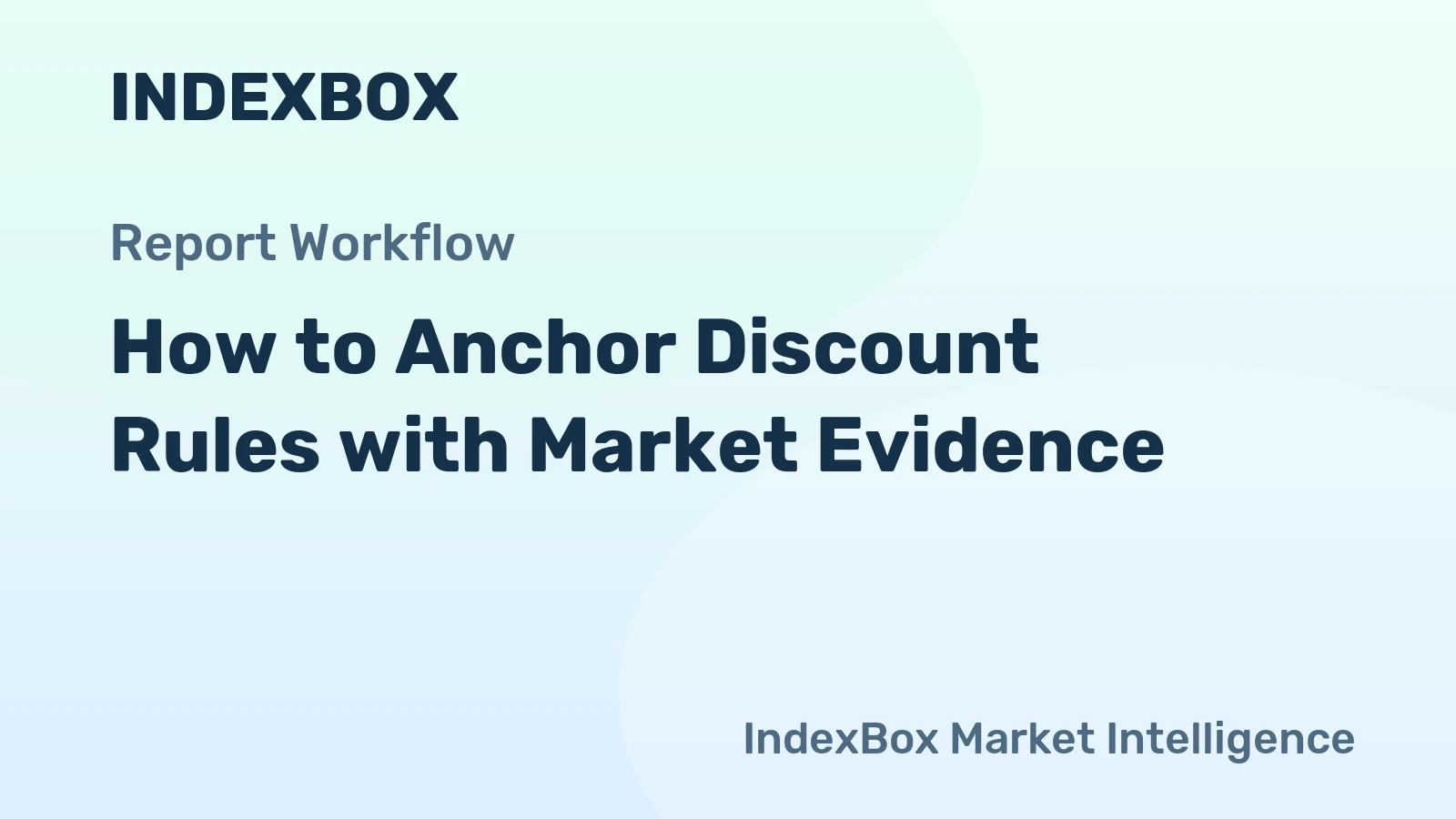 How to Anchor Discount Rules with Market Evidence