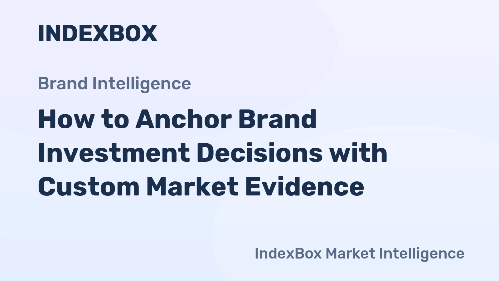 How to Anchor Brand Investment Decisions with Custom Market Evidence