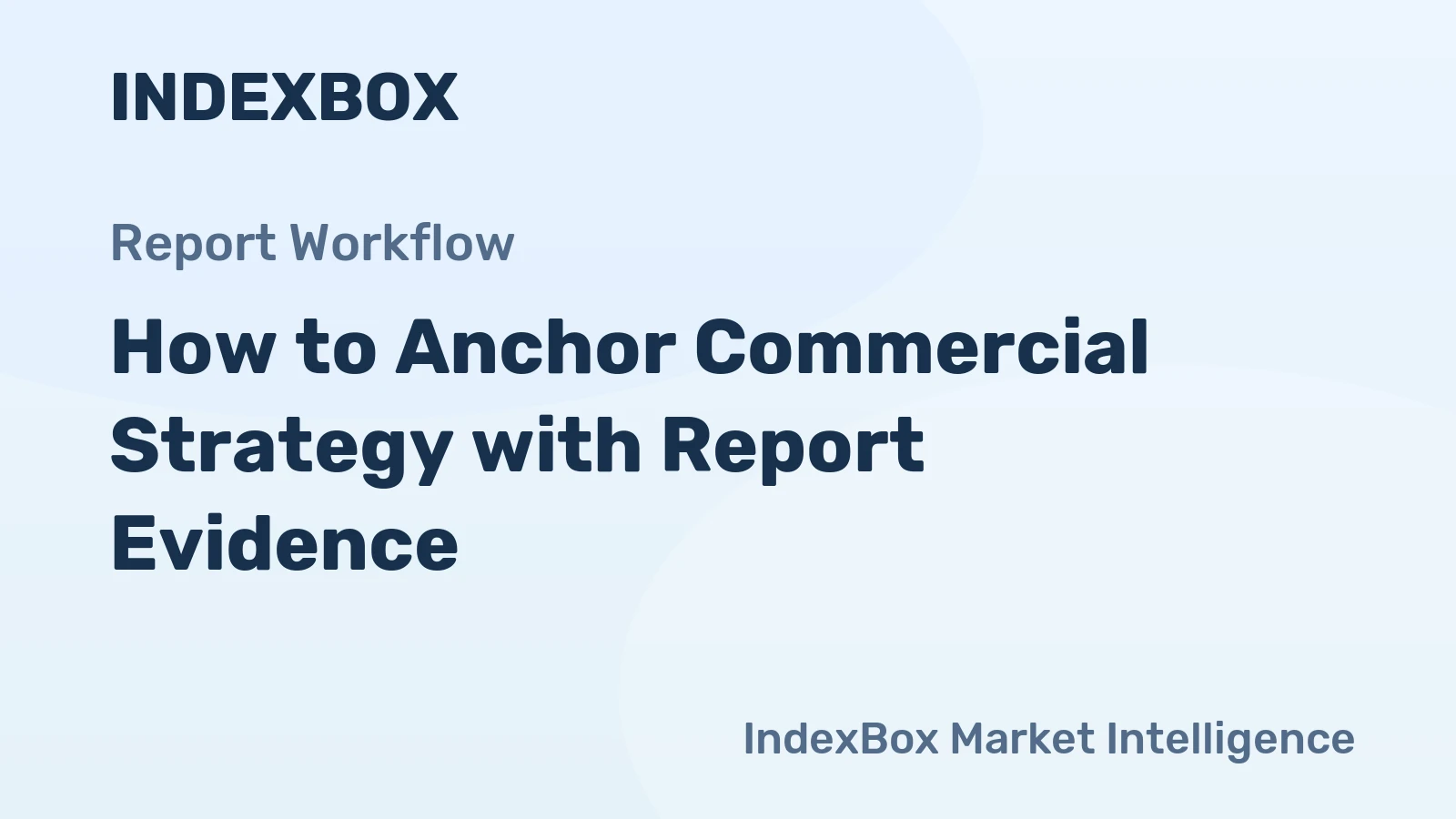 How to Anchor Commercial Strategy with Report Evidence