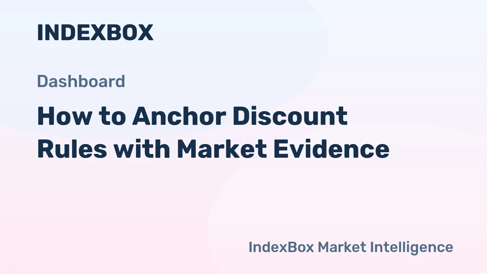 How to Anchor Discount Rules with Market Evidence