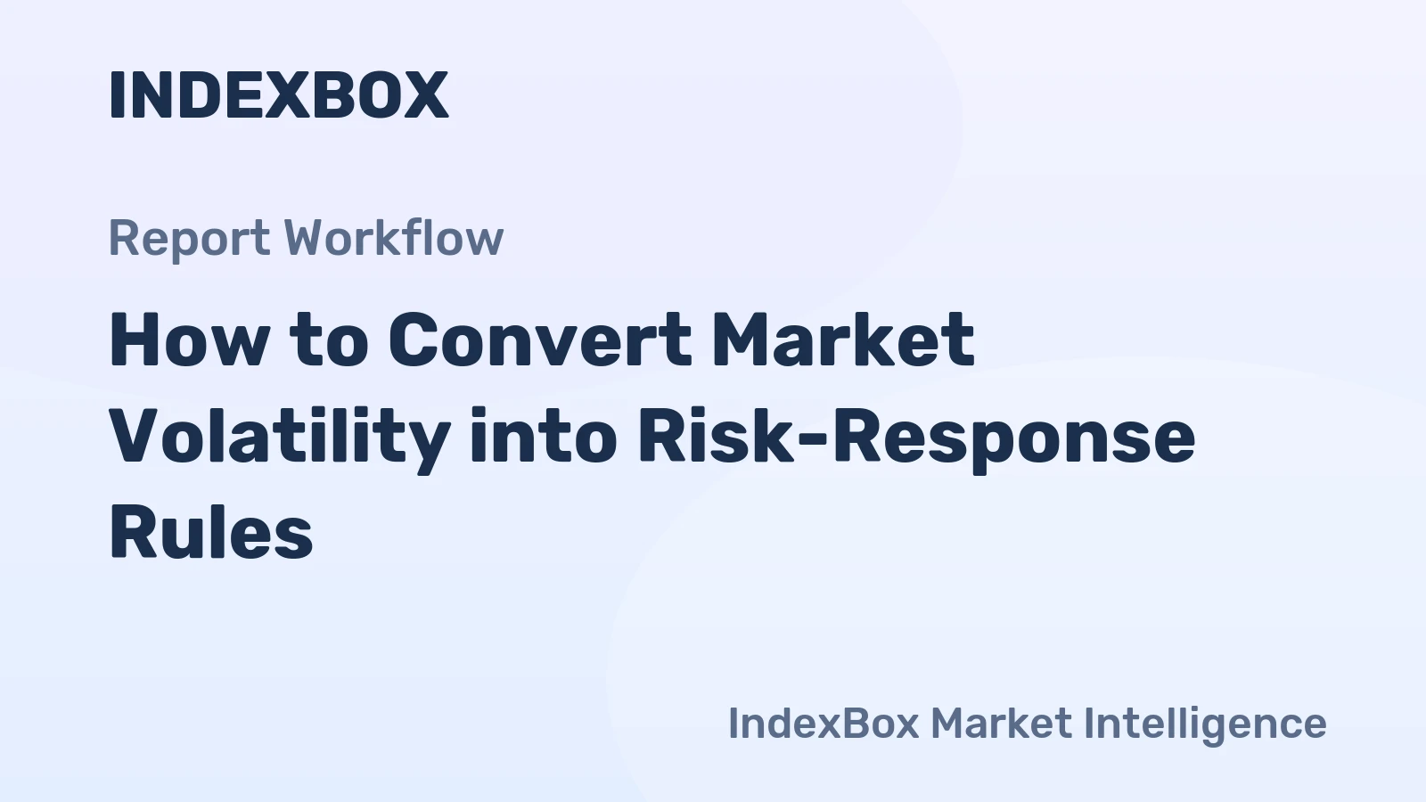How to Convert Market Volatility into Risk-Response Rules