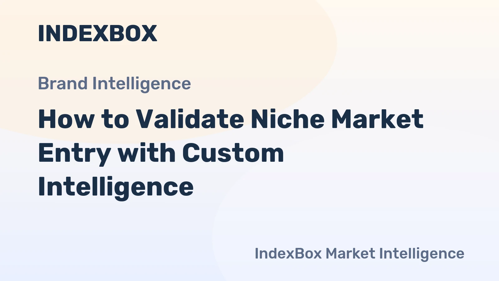 How to Validate Niche Market Entry with Custom Intelligence