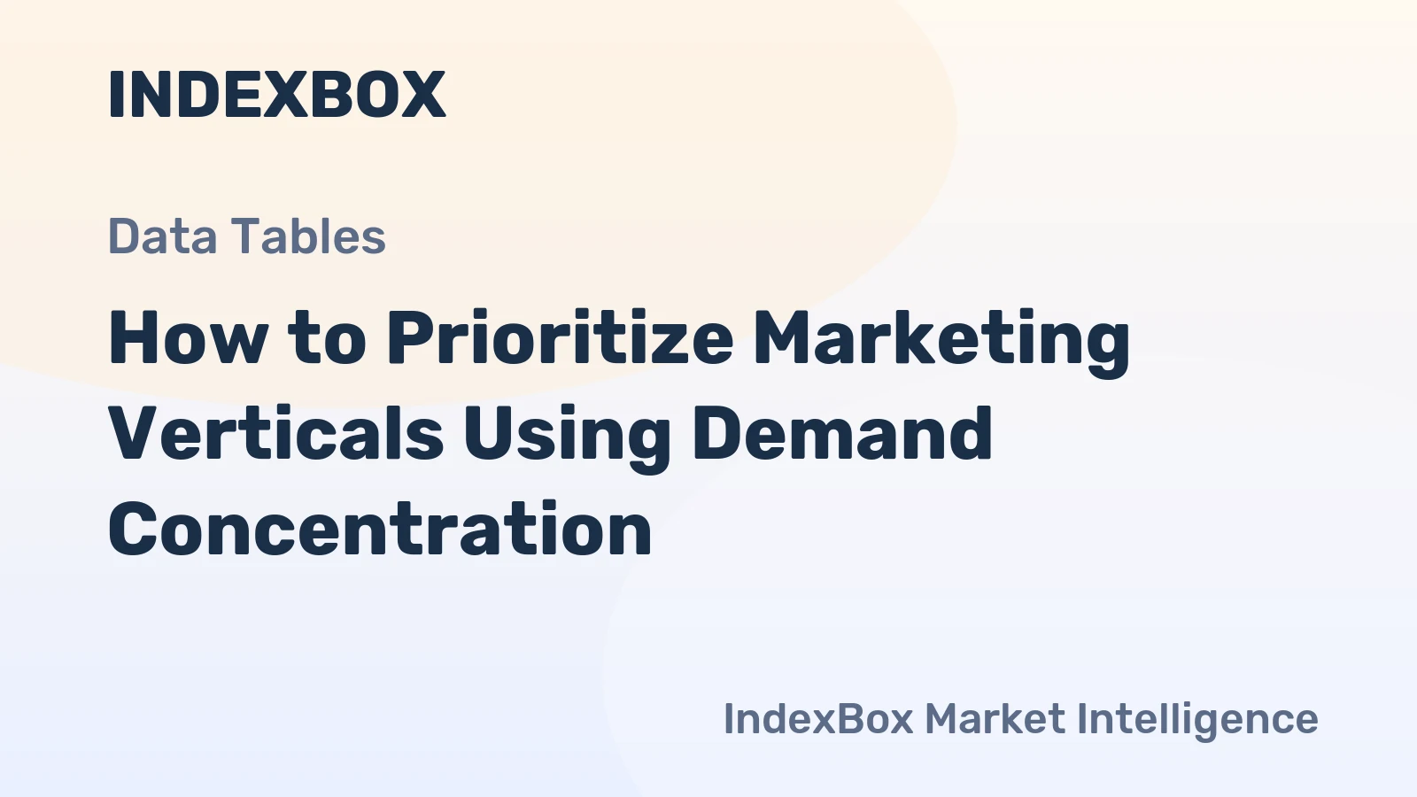 How to Prioritize Marketing Verticals Using Demand Concentration