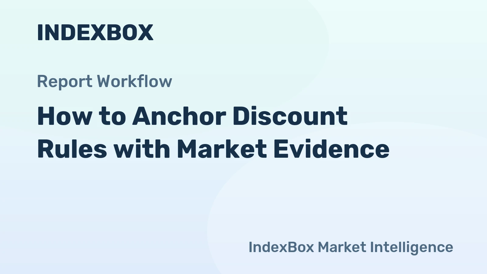 How to Anchor Discount Rules with Market Evidence