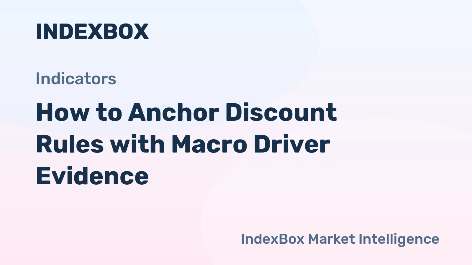 How to Anchor Discount Rules with Macro Driver Evidence
