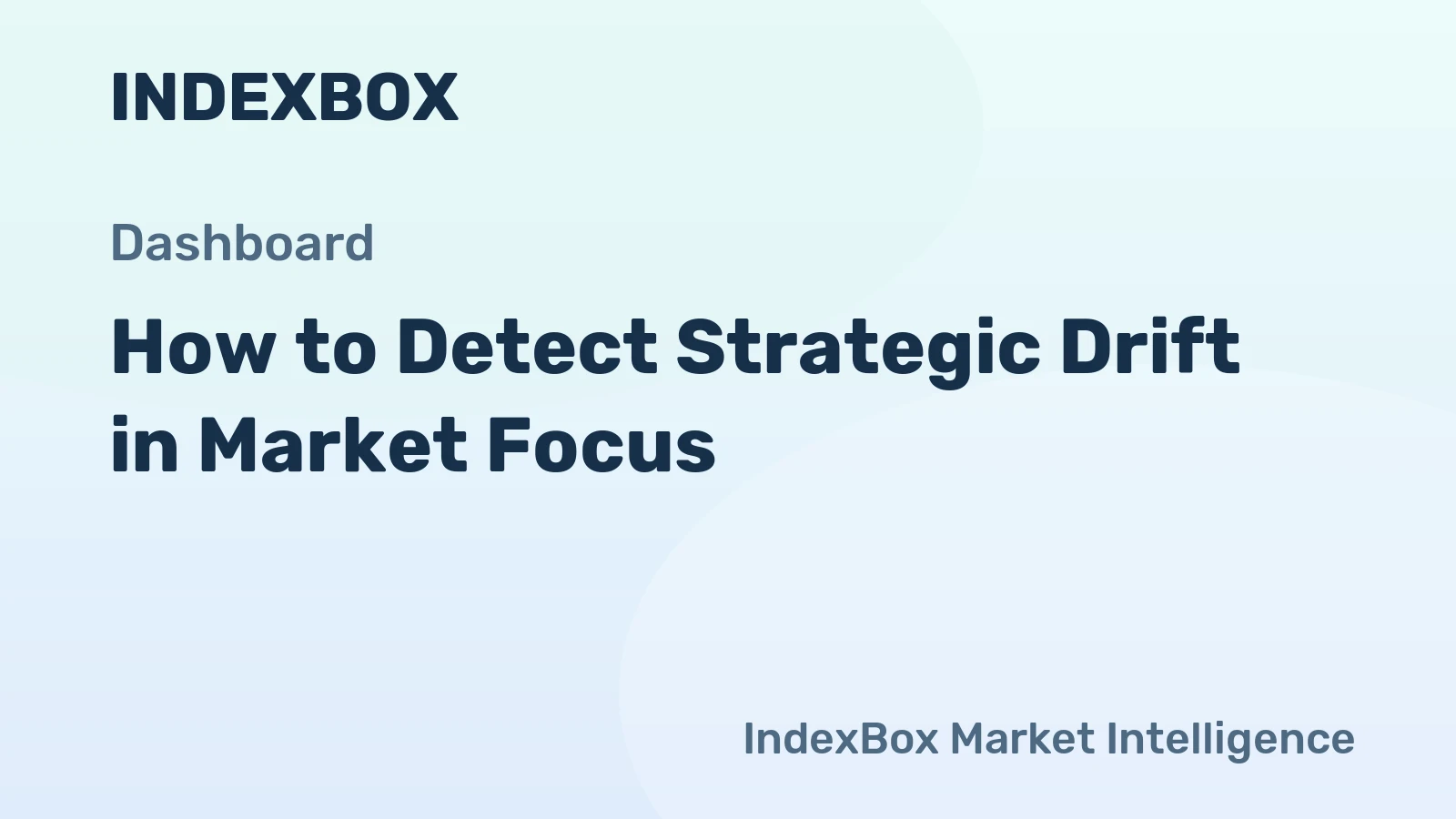 How to Detect Strategic Drift in Market Focus