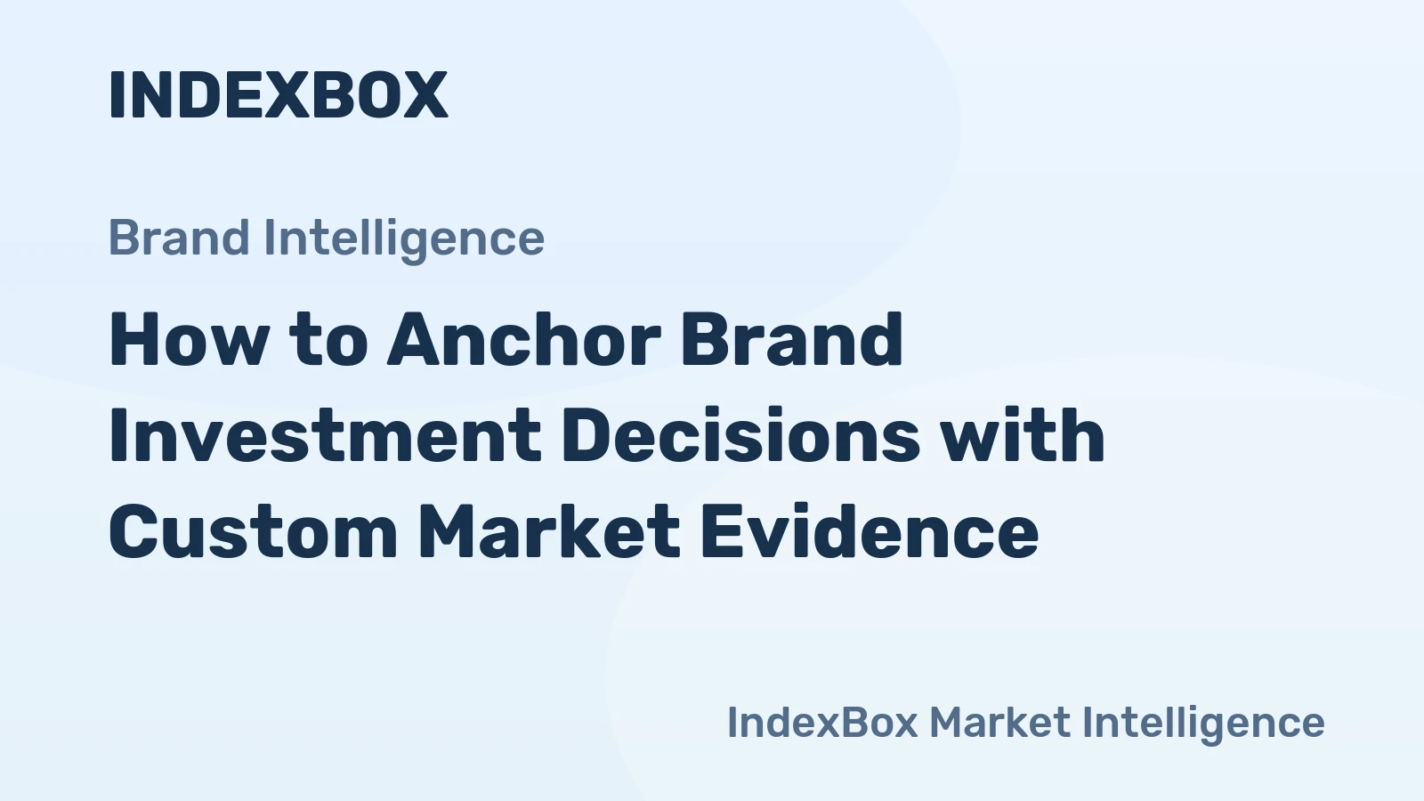 How to Anchor Brand Investment Decisions with Custom Market Evidence
