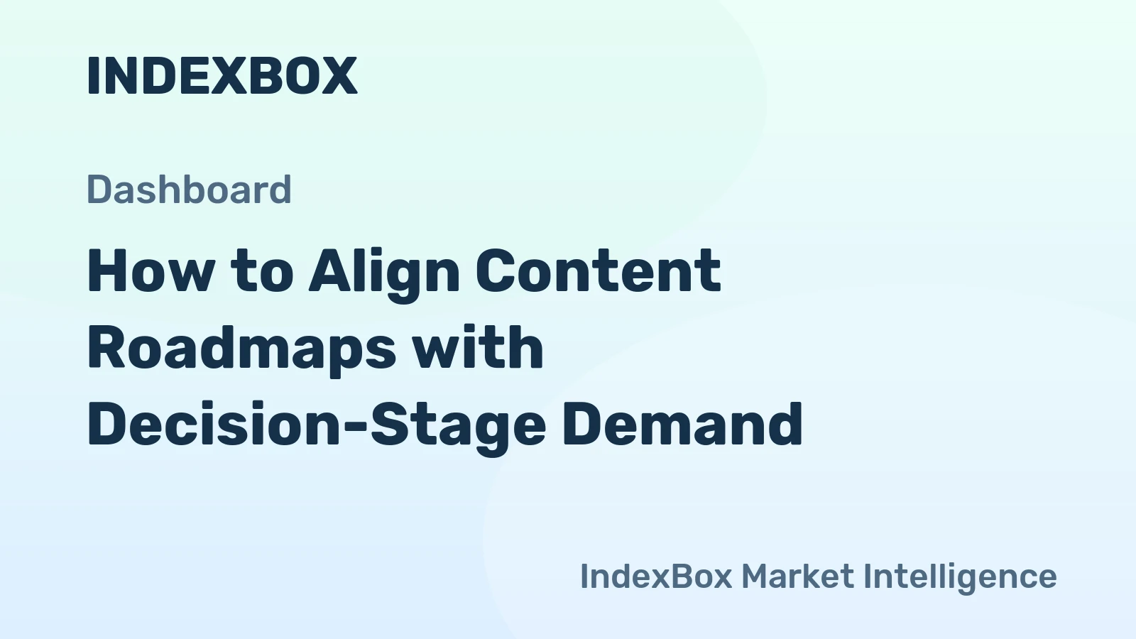 How to Align Content Roadmaps with Decision-Stage Demand