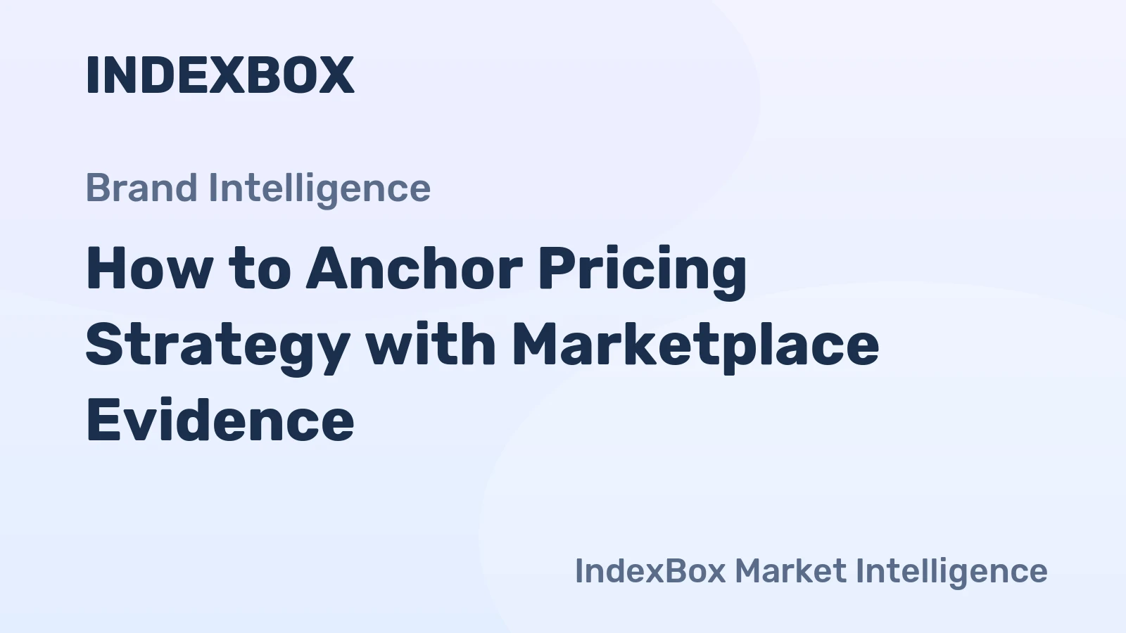 How to Anchor Pricing Strategy with Marketplace Evidence