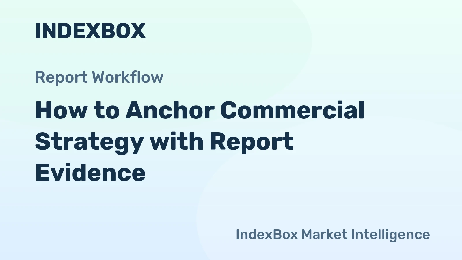 How to Anchor Commercial Strategy with Report Evidence