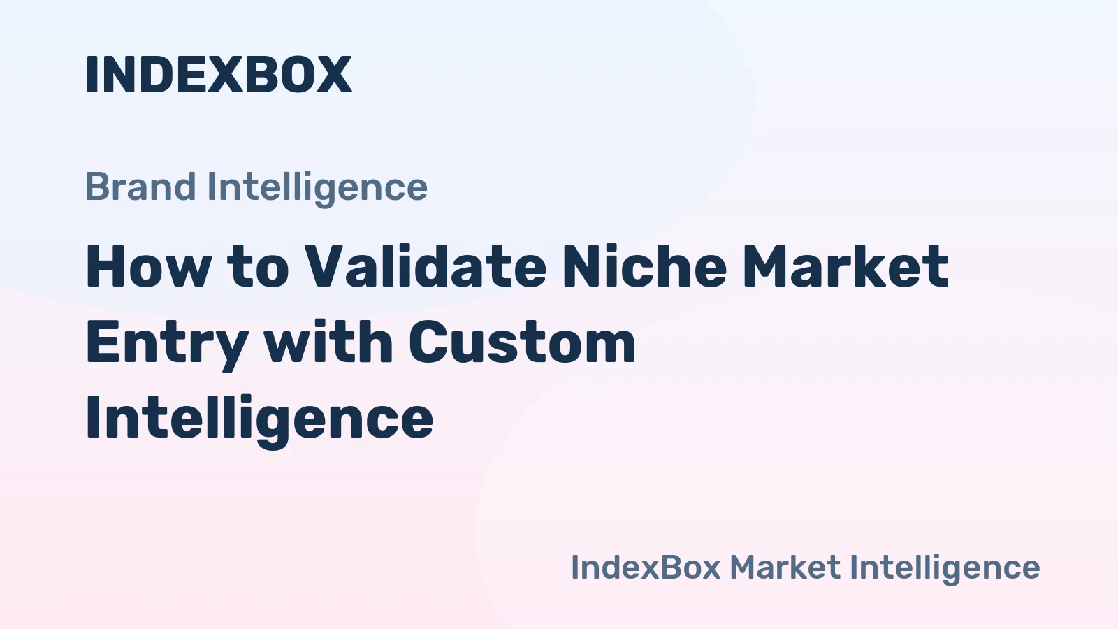 How to Validate Niche Market Entry with Custom Intelligence