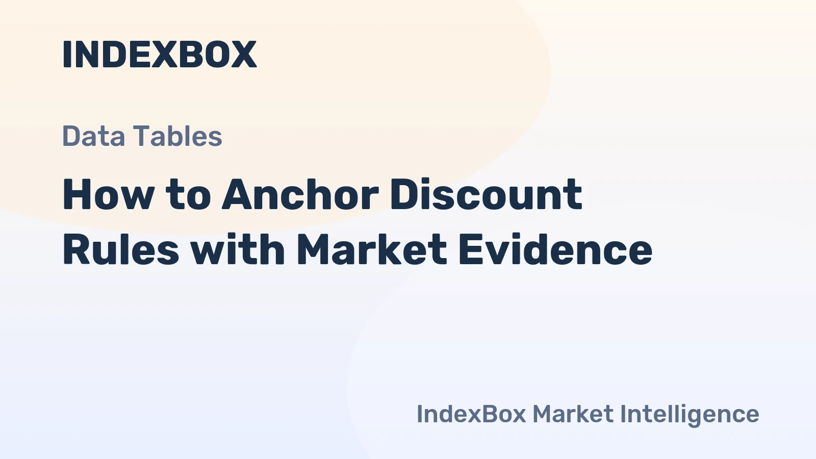 How to Anchor Discount Rules with Market Evidence