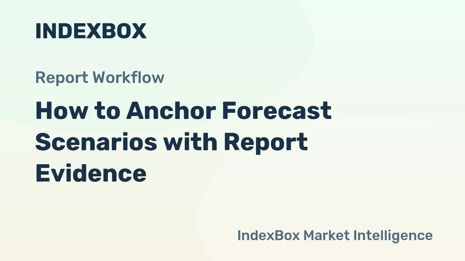 How to Anchor Forecast Scenarios with Report Evidence