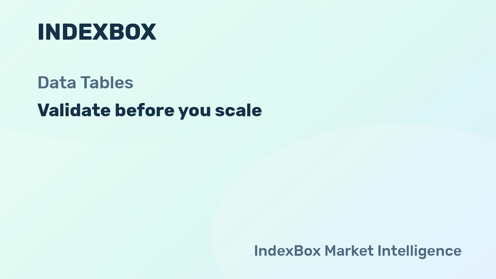 How to Validate Market Entry with Table Evidence