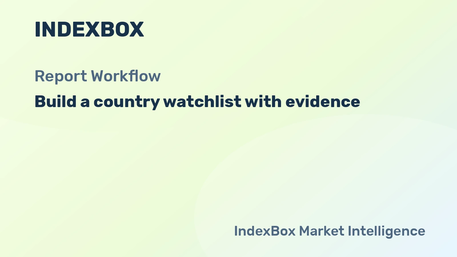 How to Build a Country Watchlist for Trade Managers with Table Evidence