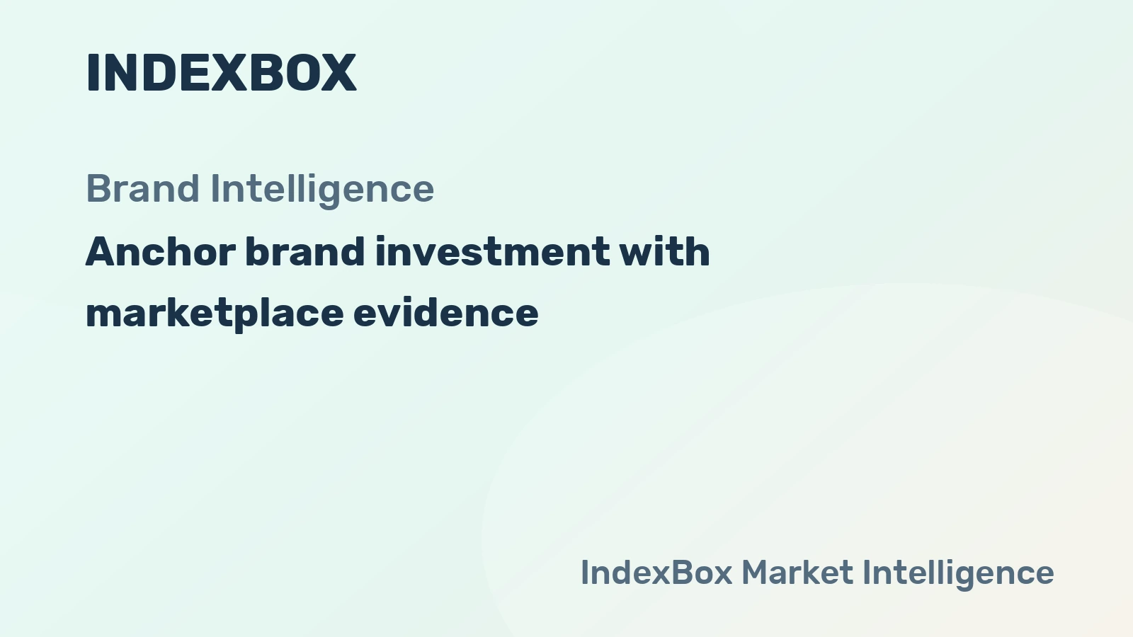 How to Anchor Brand Investment Decisions with Marketplace Evidence