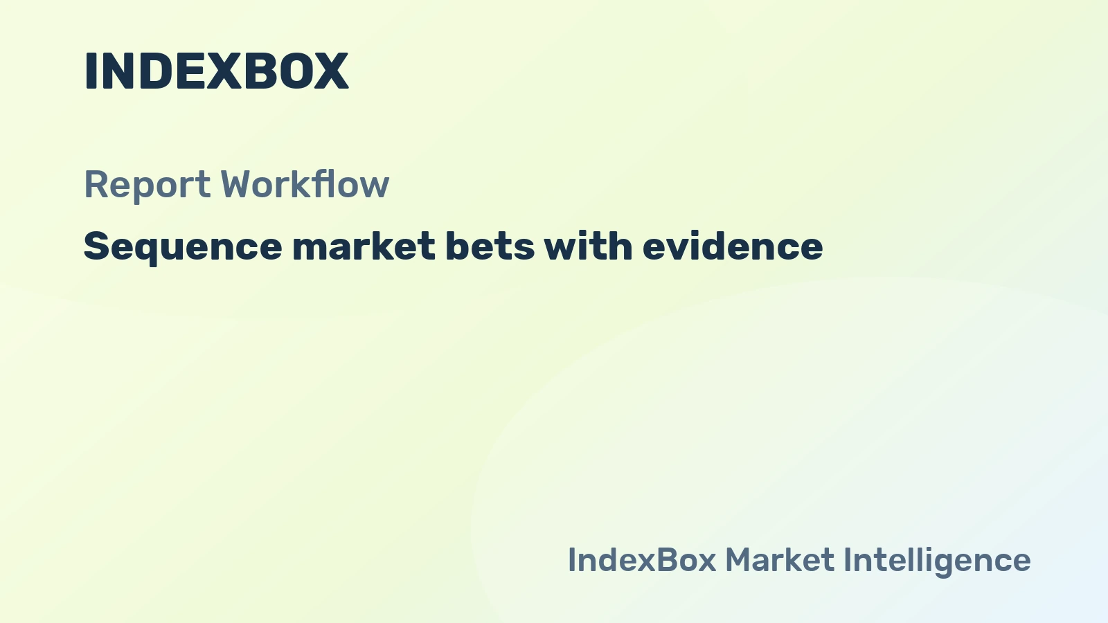 How to Sequence Market Bets with Report Evidence