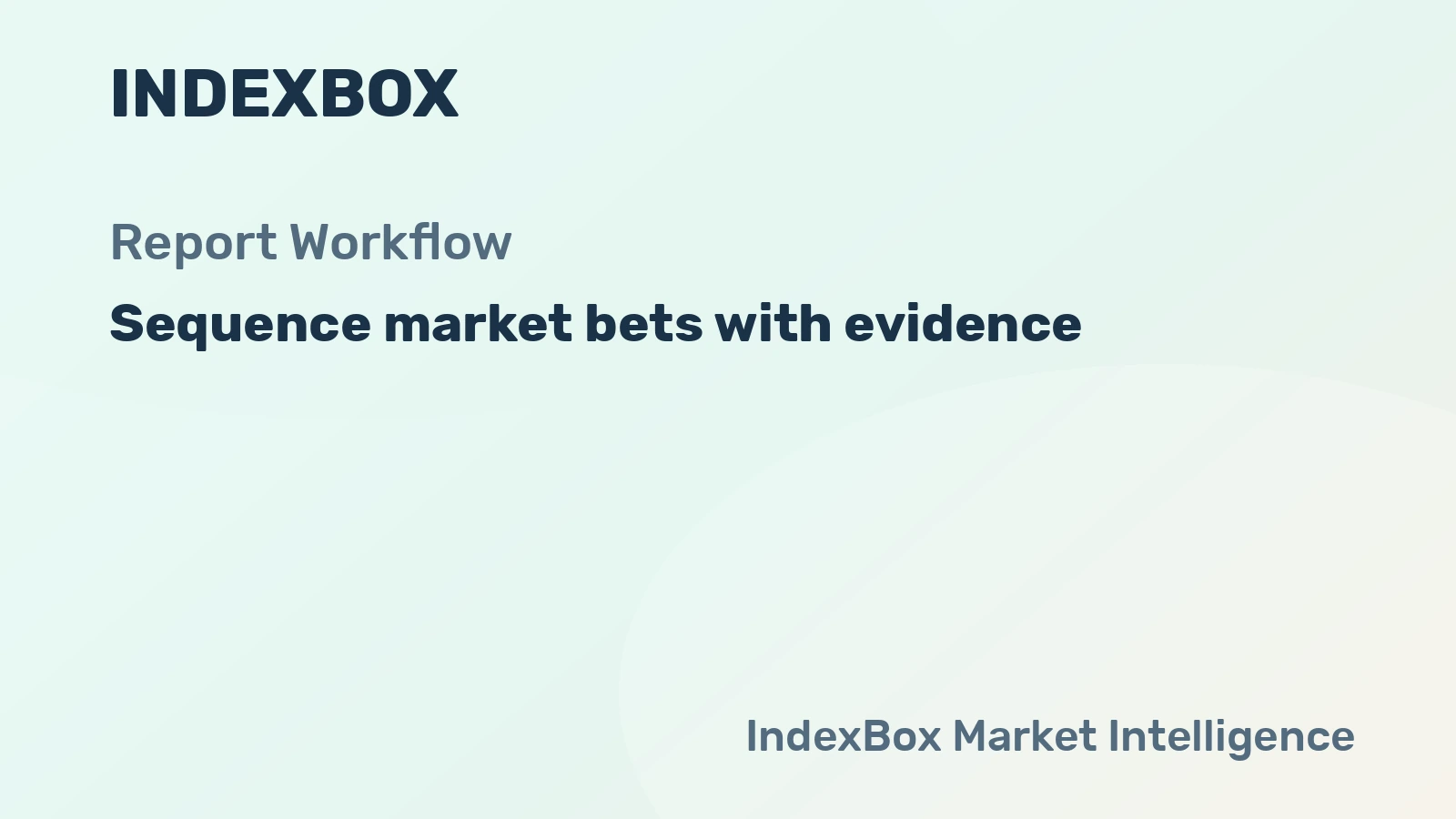 How to Sequence Market Bets with Report Evidence
