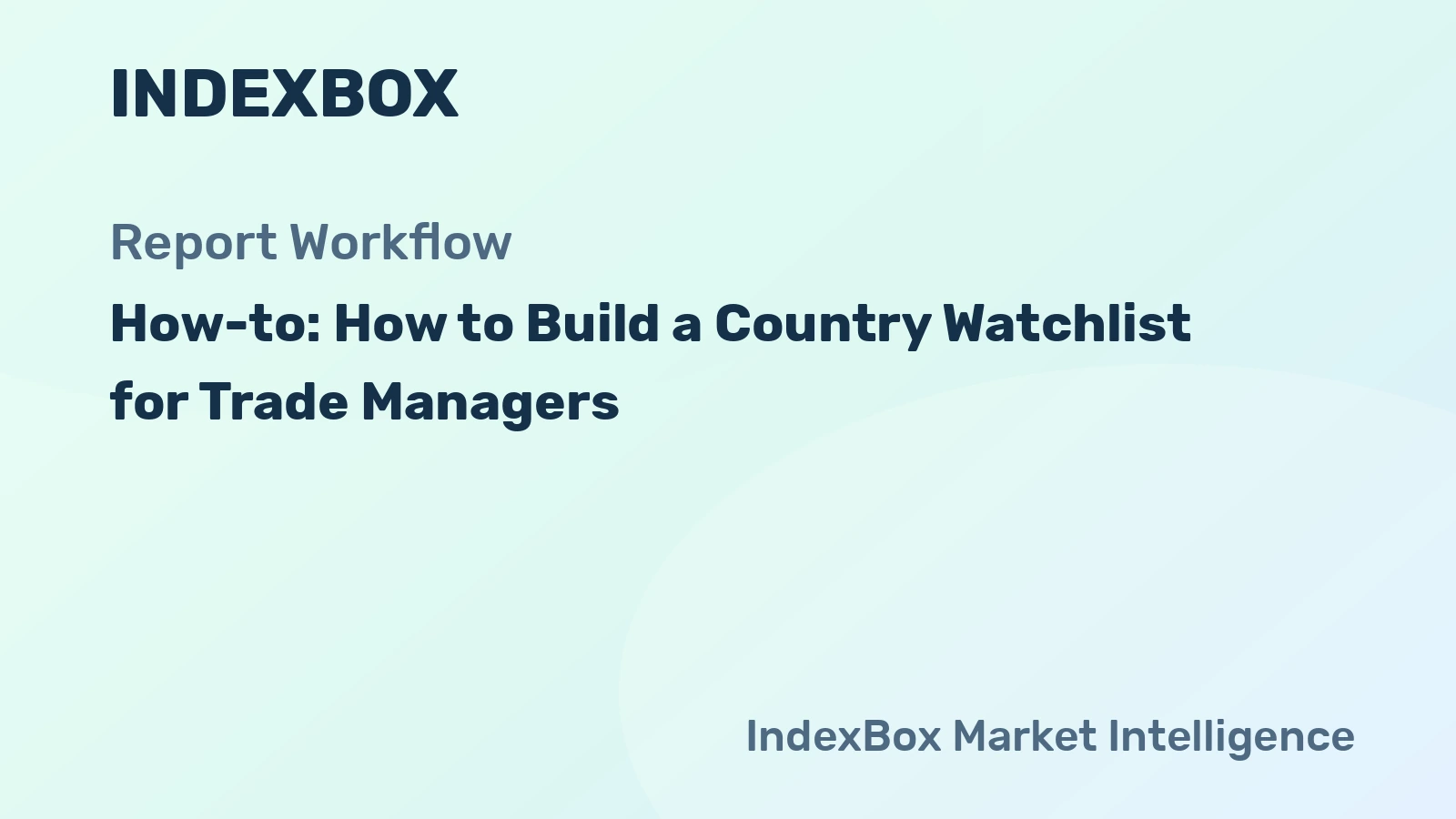 How-to: How to Build a Country Watchlist for Trade Managers