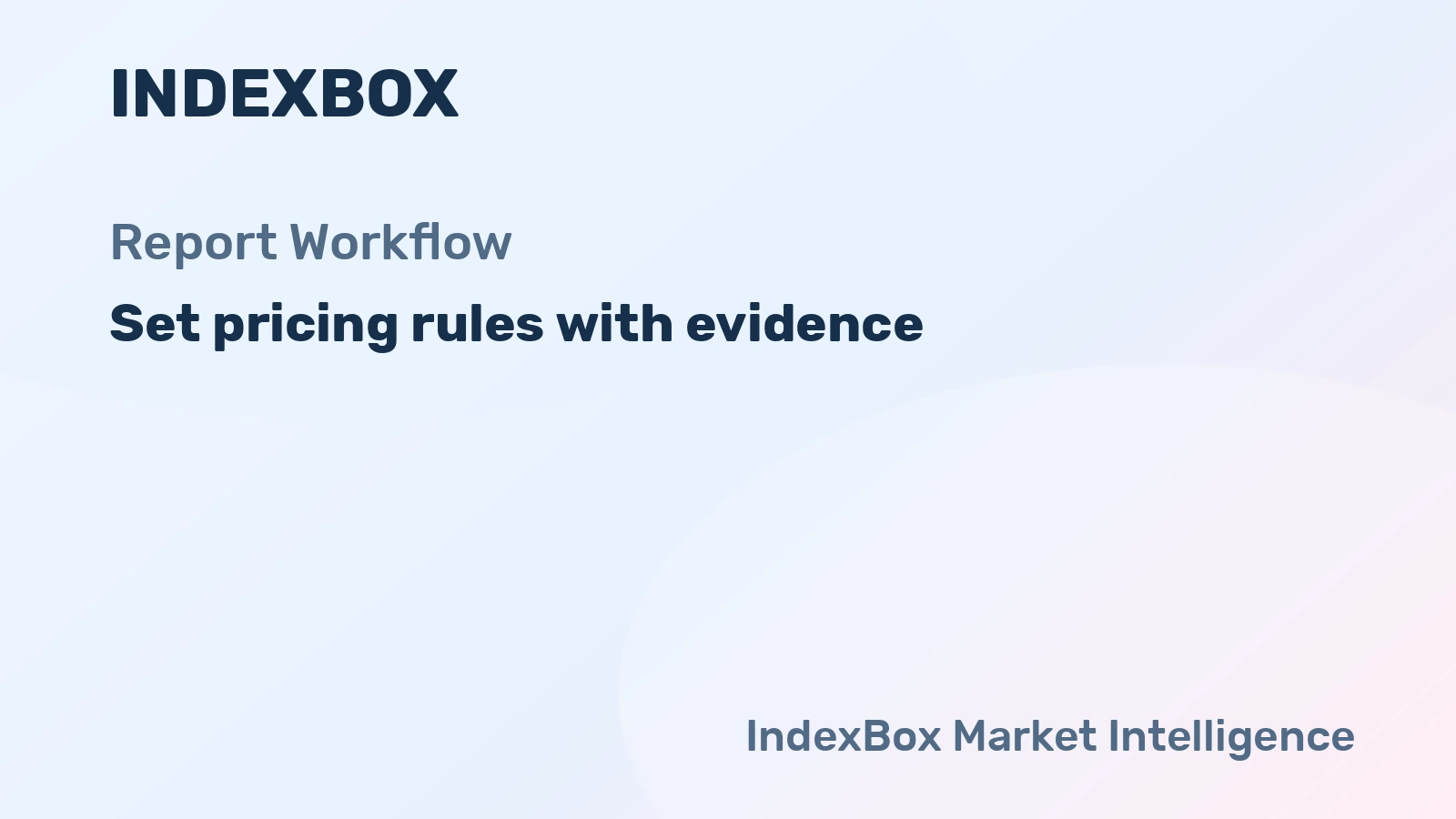 How to Set Market-Specific Pricing Rules with Report Evidence