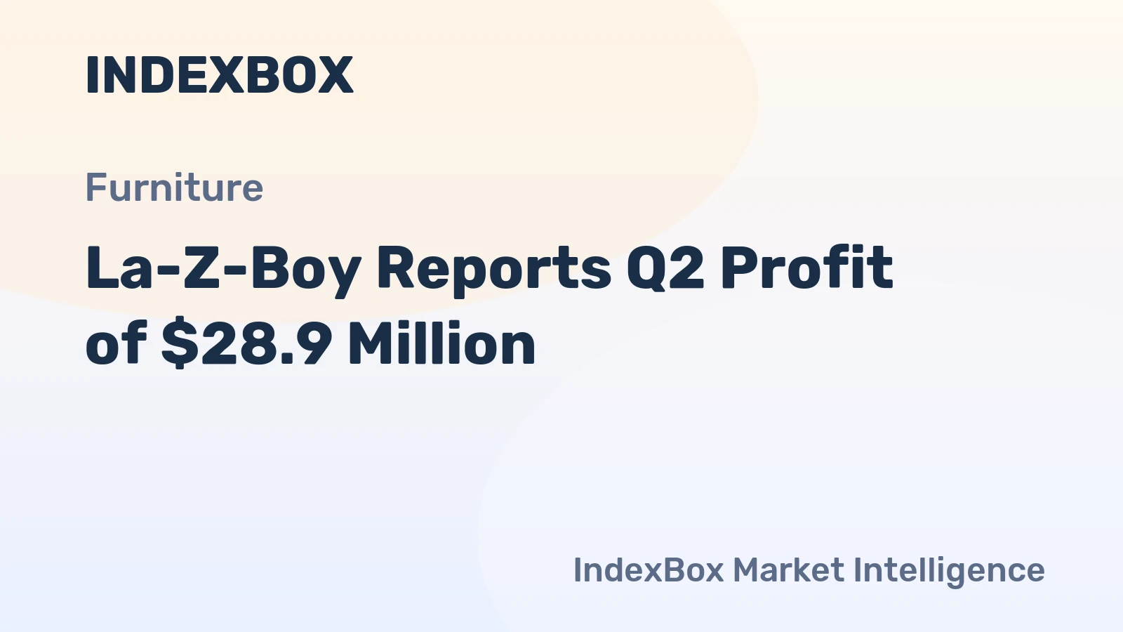 La-Z-Boy Reports Q2 Profit of $28.9 Million
