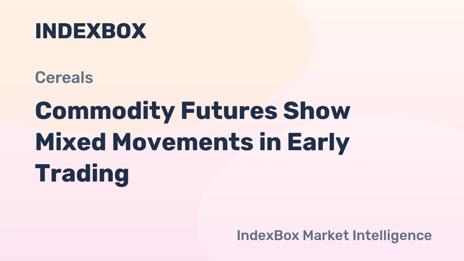 Commodity Futures Show Mixed Movements in Early Trading