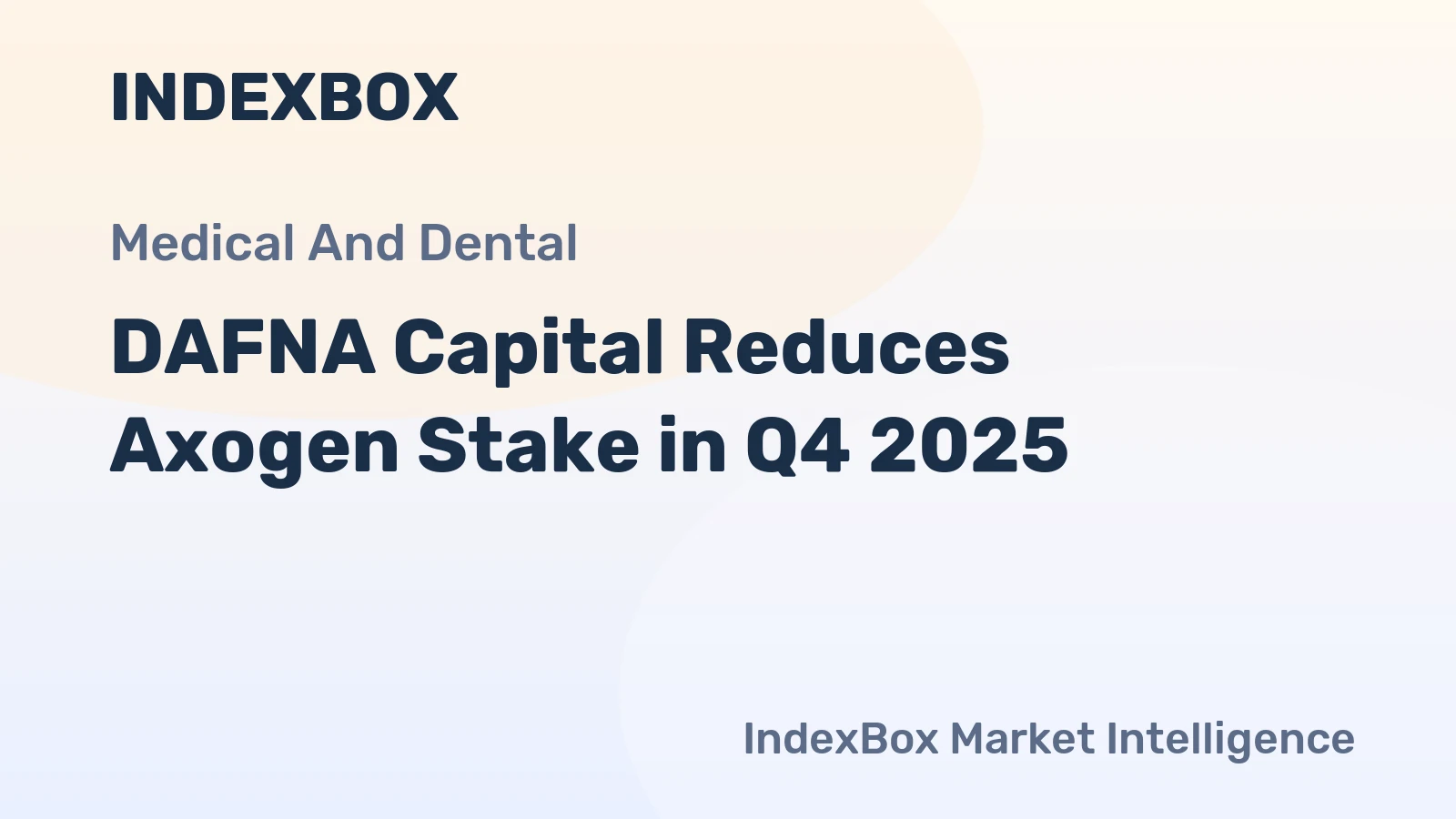 DAFNA Capital Reduces Axogen Stake in Q4 2025