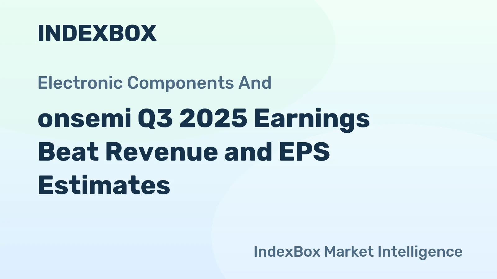 onsemi Q3 2025 Earnings Beat Revenue and EPS Estimates