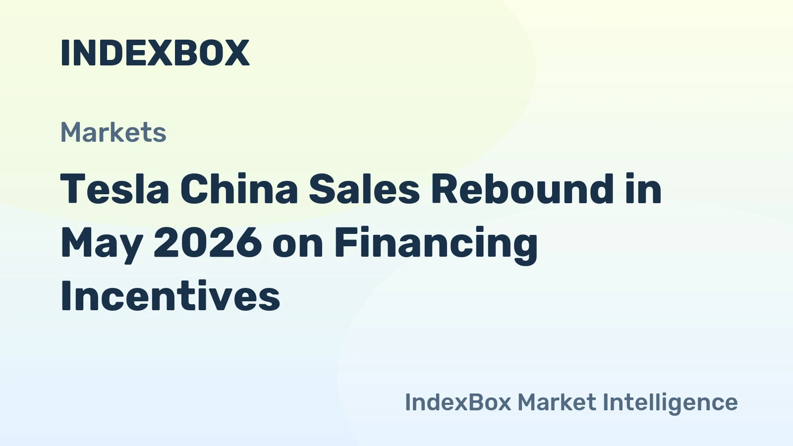 Tesla China Sales Rebound in May 2026 on Financing Incentives
