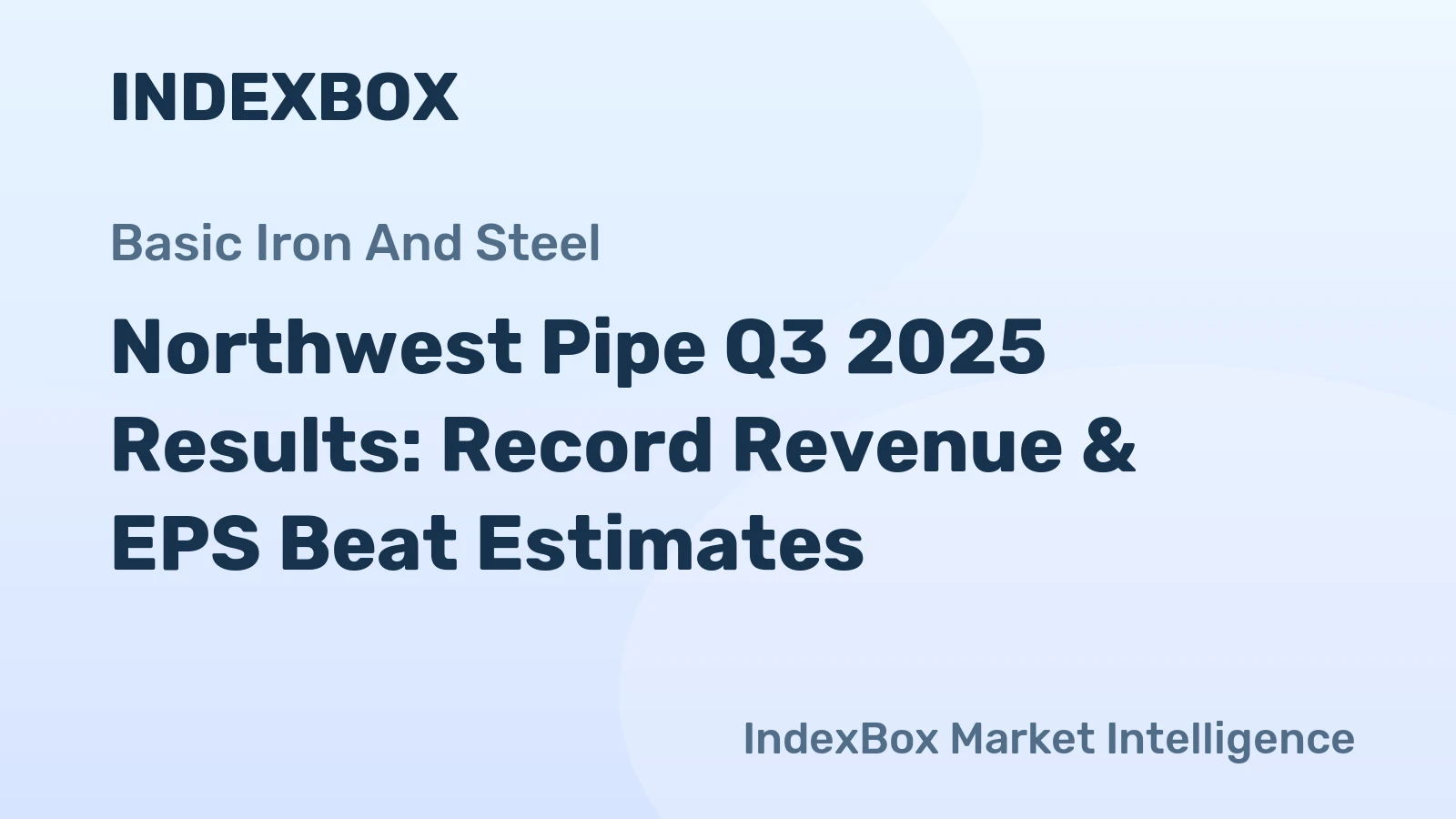 Northwest Pipe Q3 2025 Results: Record Revenue & EPS Beat Estimates