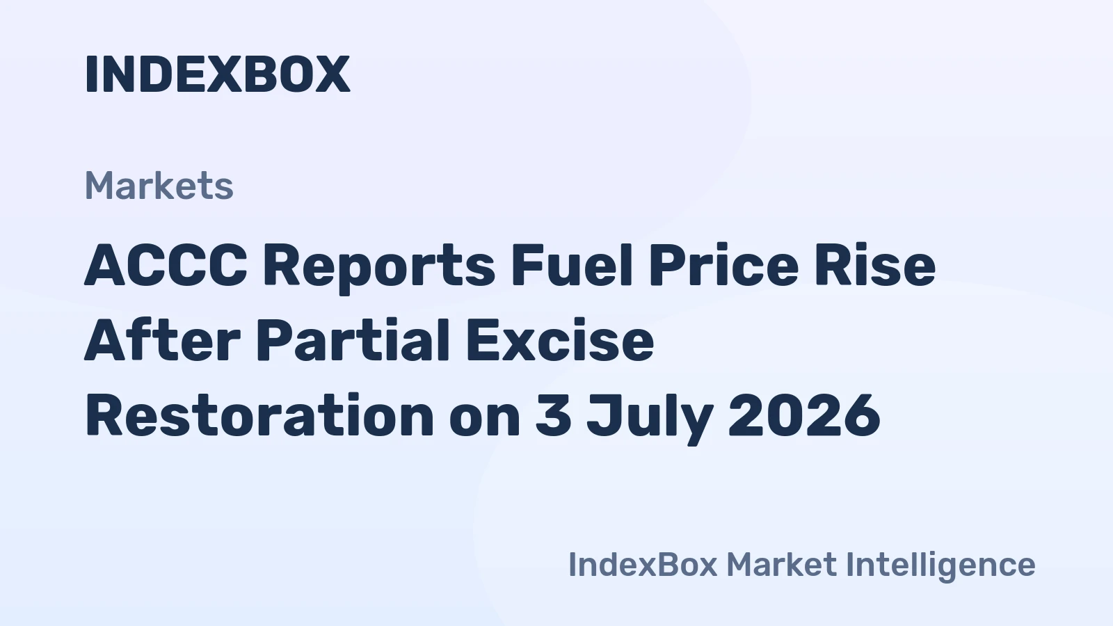 ACCC Reports Fuel Price Rise After Partial Excise Restoration on 3 July 2026