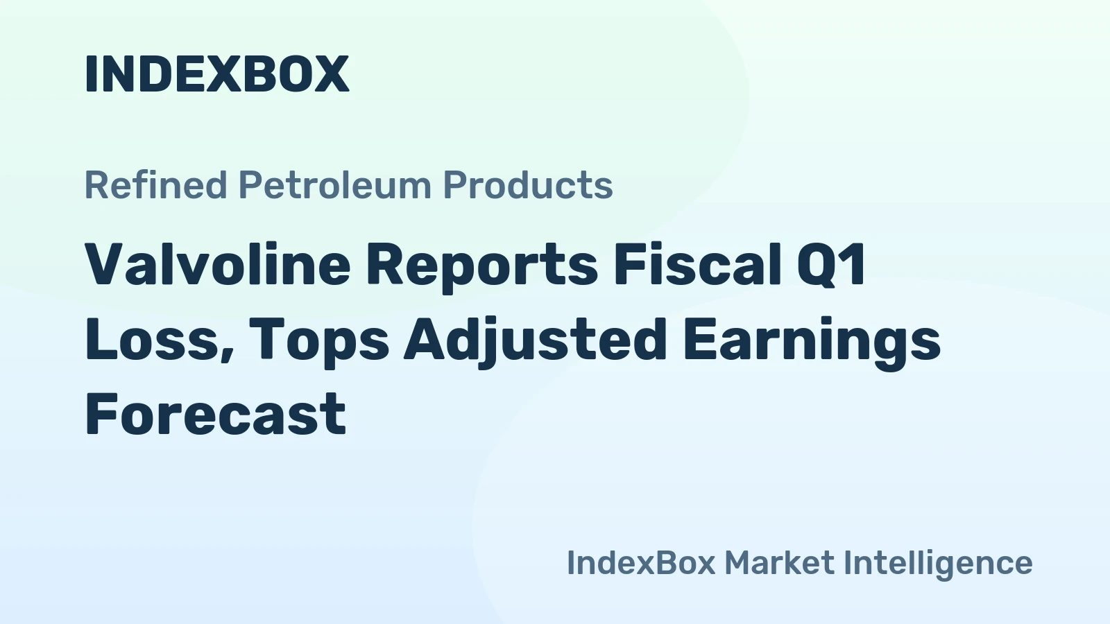 Valvoline Reports Fiscal Q1 Loss, Tops Adjusted Earnings Forecast