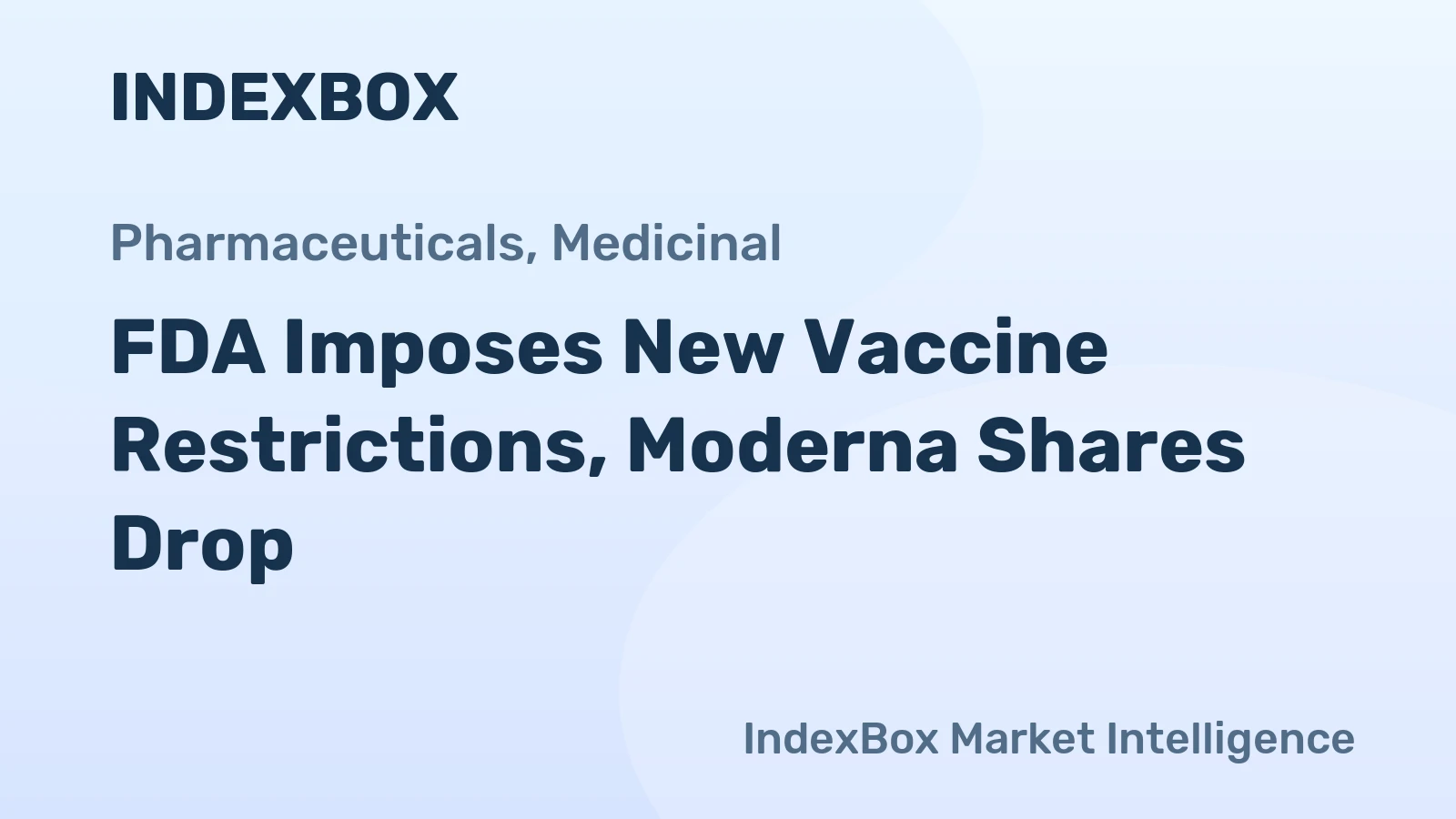 FDA Imposes New Vaccine Restrictions, Moderna Shares Drop