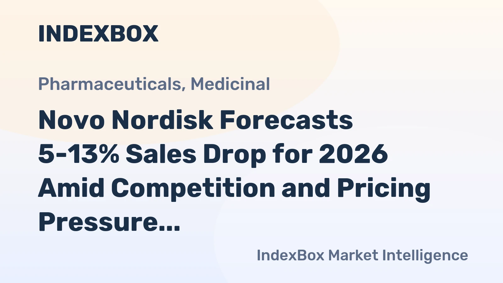 Novo Nordisk Forecasts 5-13% Sales Drop for 2026 Amid Competition and Pricing Pressure
