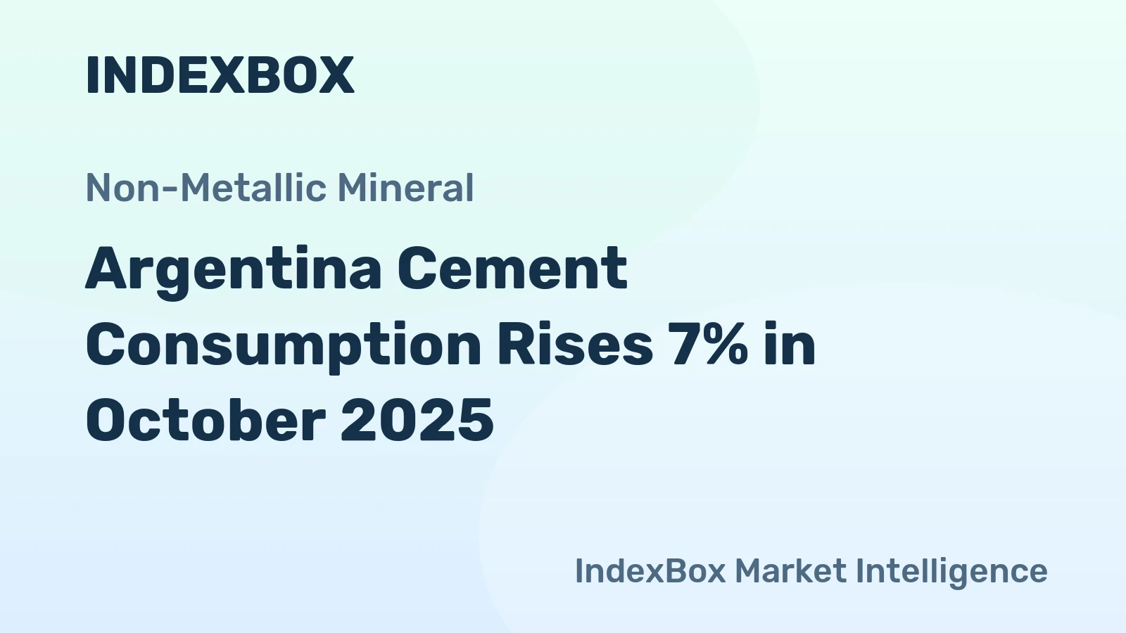 Argentina Cement Consumption Rises 7% in October 2025