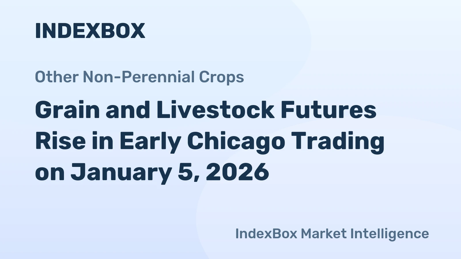 Grain and Livestock Futures Rise in Early Chicago Trading on January 5, 2026