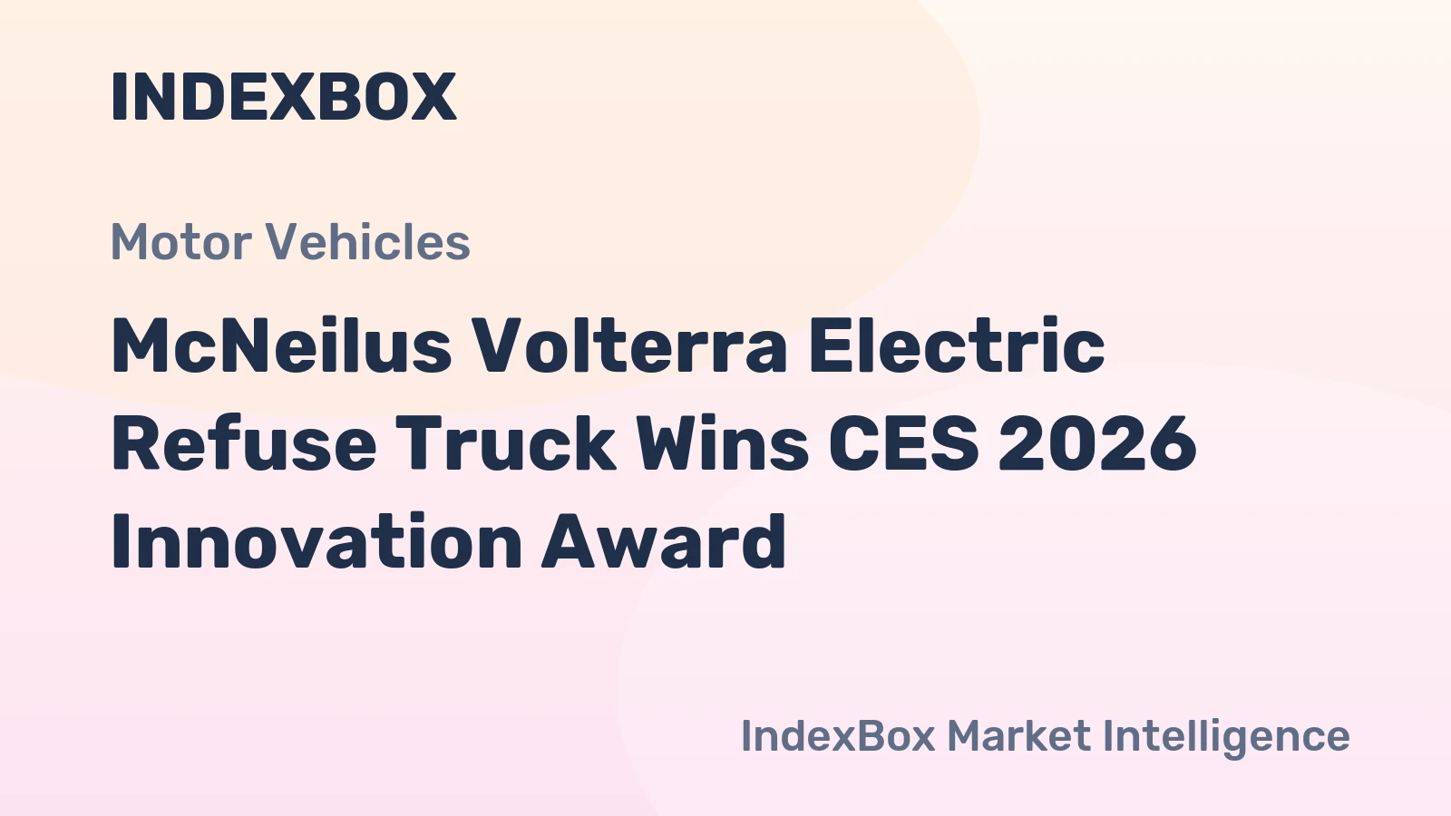 McNeilus Volterra Electric Refuse Truck Wins CES 2026 Innovation Award