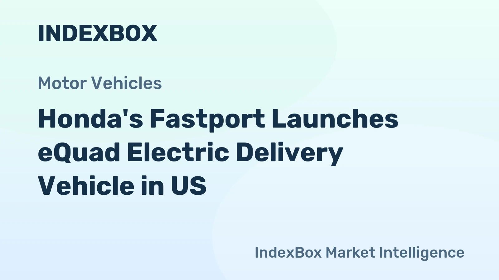 Honda's Fastport Launches eQuad Electric Delivery Vehicle in US