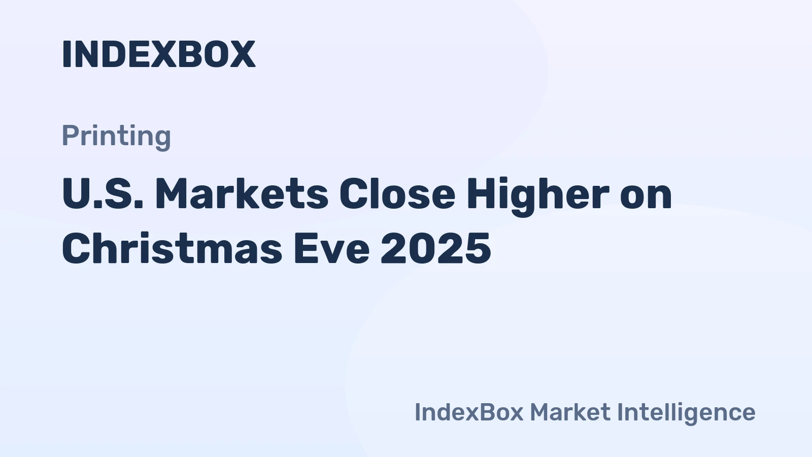 U.S. Markets Close Higher on Christmas Eve 2025